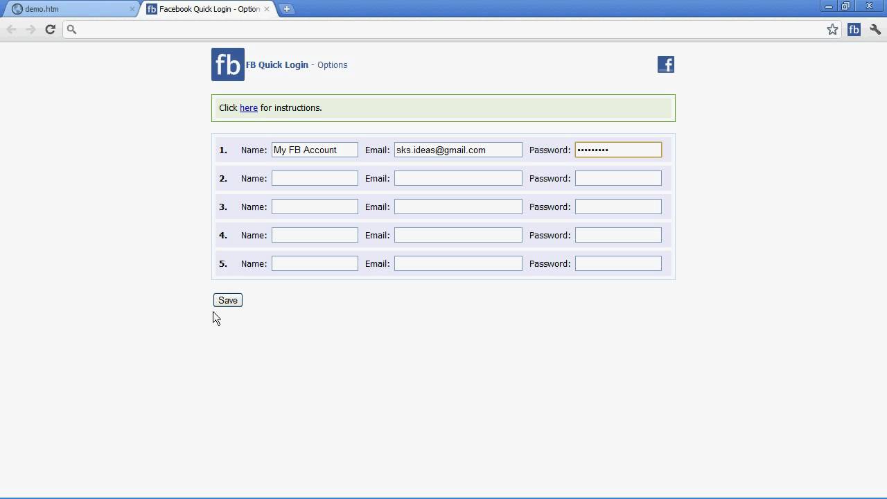 fbQuickLogin : ทำให้คุณ Login หลายๆ Facebook Account ได้อย่างรวดเร็ว ...