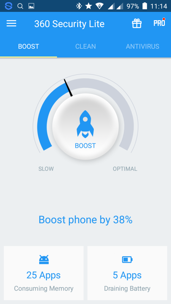 360 Security Lite แอปจัดการระบบสำหรับ Android แรมน้อย - Freeware.in.th